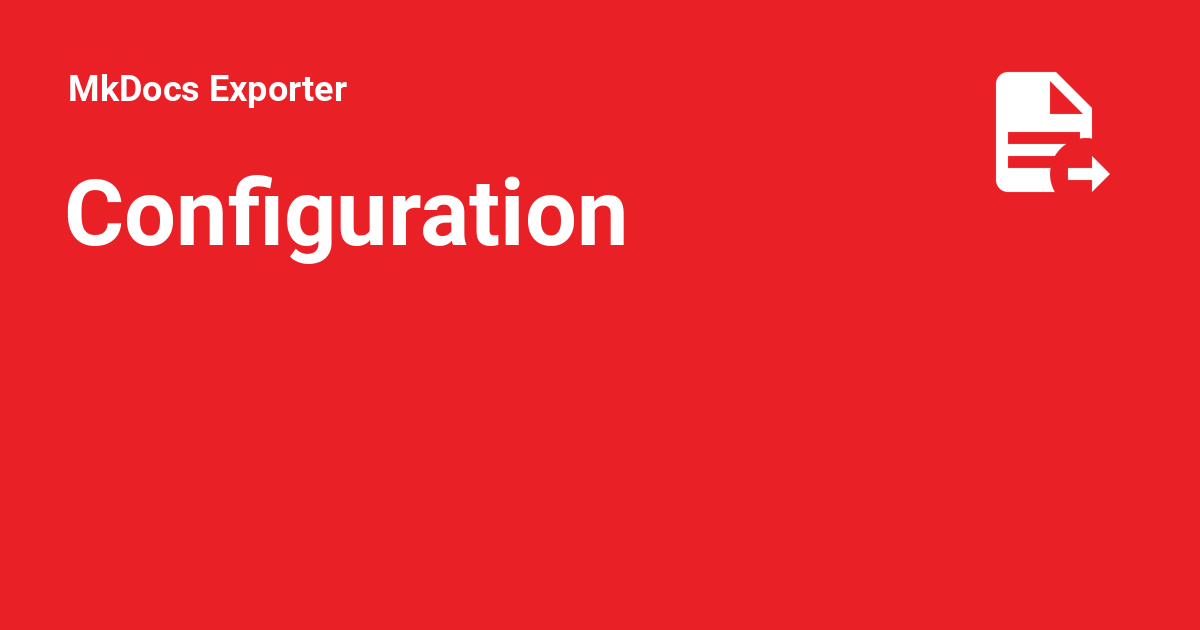 Index - MkDocs Exporter